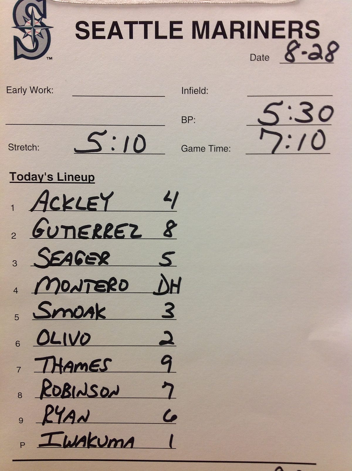 Mariners Game Central — August 28 | by Mariners PR | From the Corner of ...
