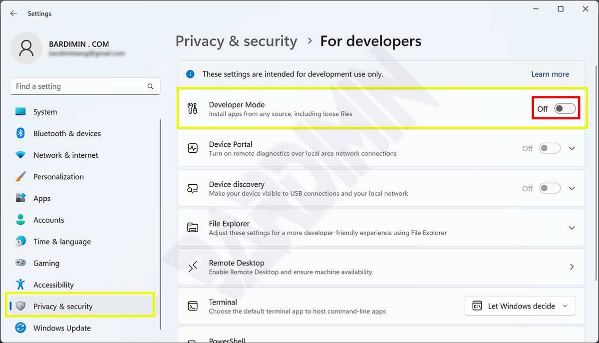 How to Enable and Disable Developer Mode in Windows 11 | by Bardimin ...