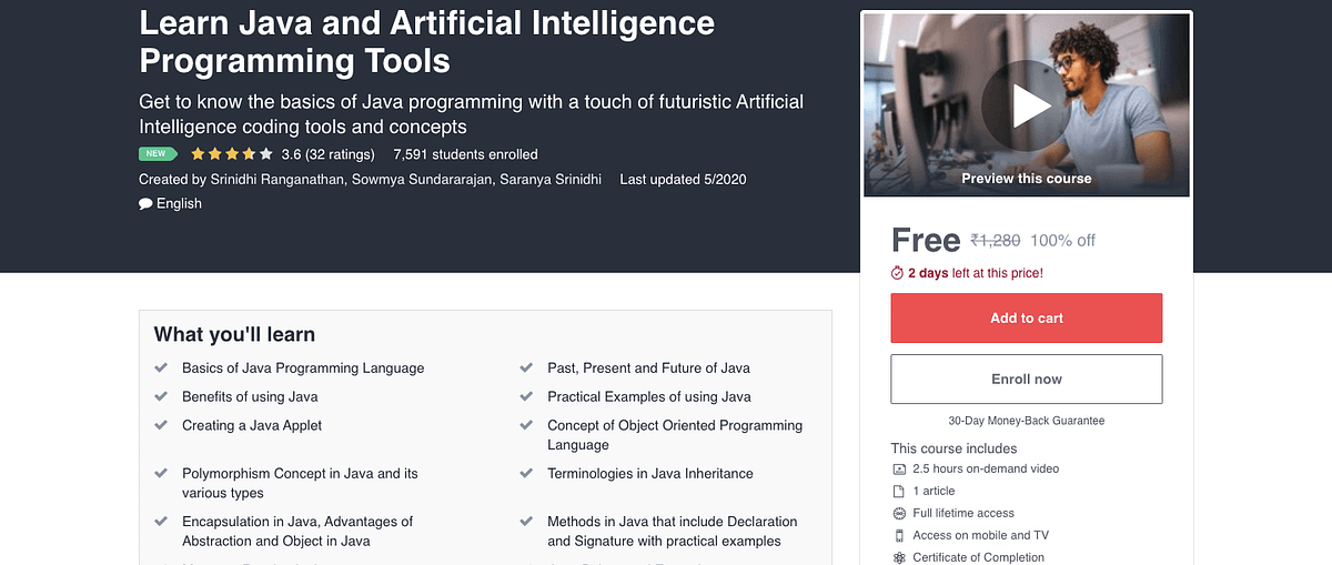Learn Java and Artificial Intelligence Programming Tools | FREE | by ...