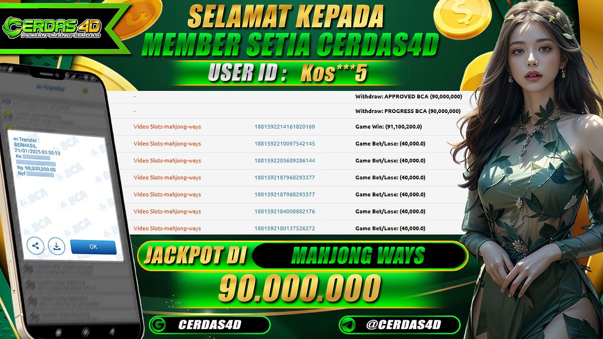 BUKTI KEMENANGAN 21 JANUARI 2025 DI GAME MAHJONG WAYS WD 90JT! | by Bukti Jackpot Member ...