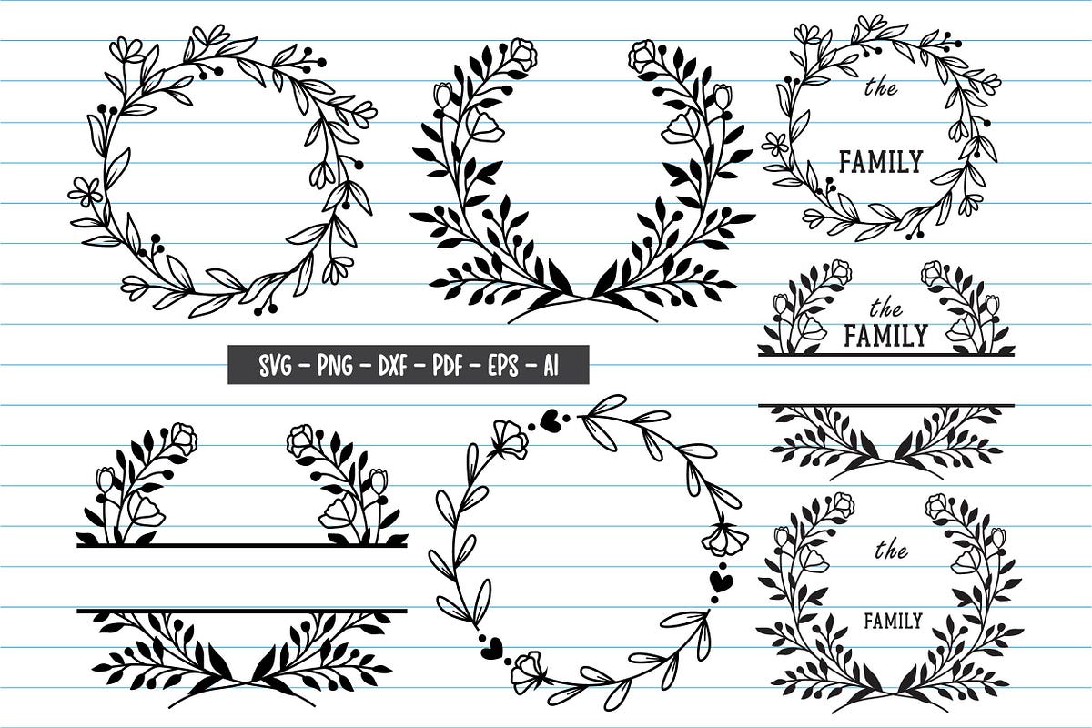 Floral Frame Svg, Family Name Monogram Free | by Ariadesigns | Oct ...