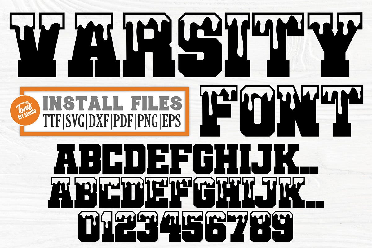 Ab Dripping Varsity Font (Blackletter Fonts) | by Arttechtom | Apr, 2024 | Medium