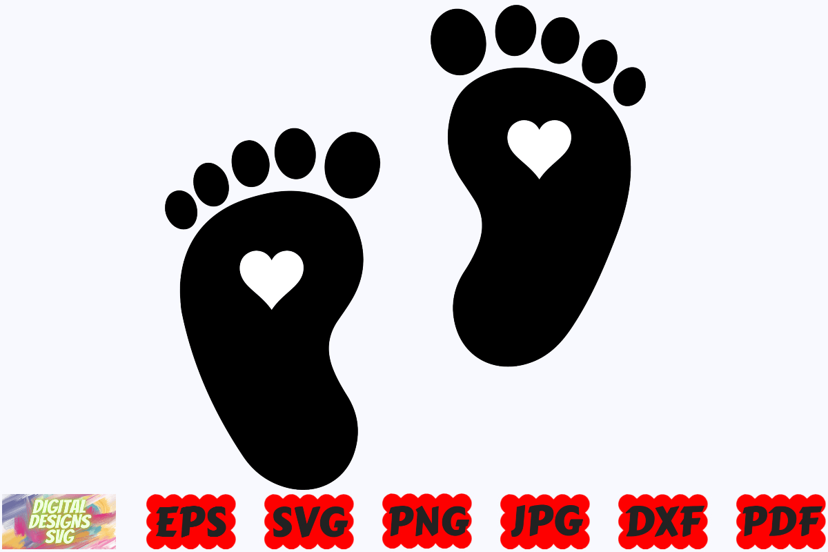 Baby Feet SVG | Baby Footprint SVG |Baby (Craft Graphics) | by ...