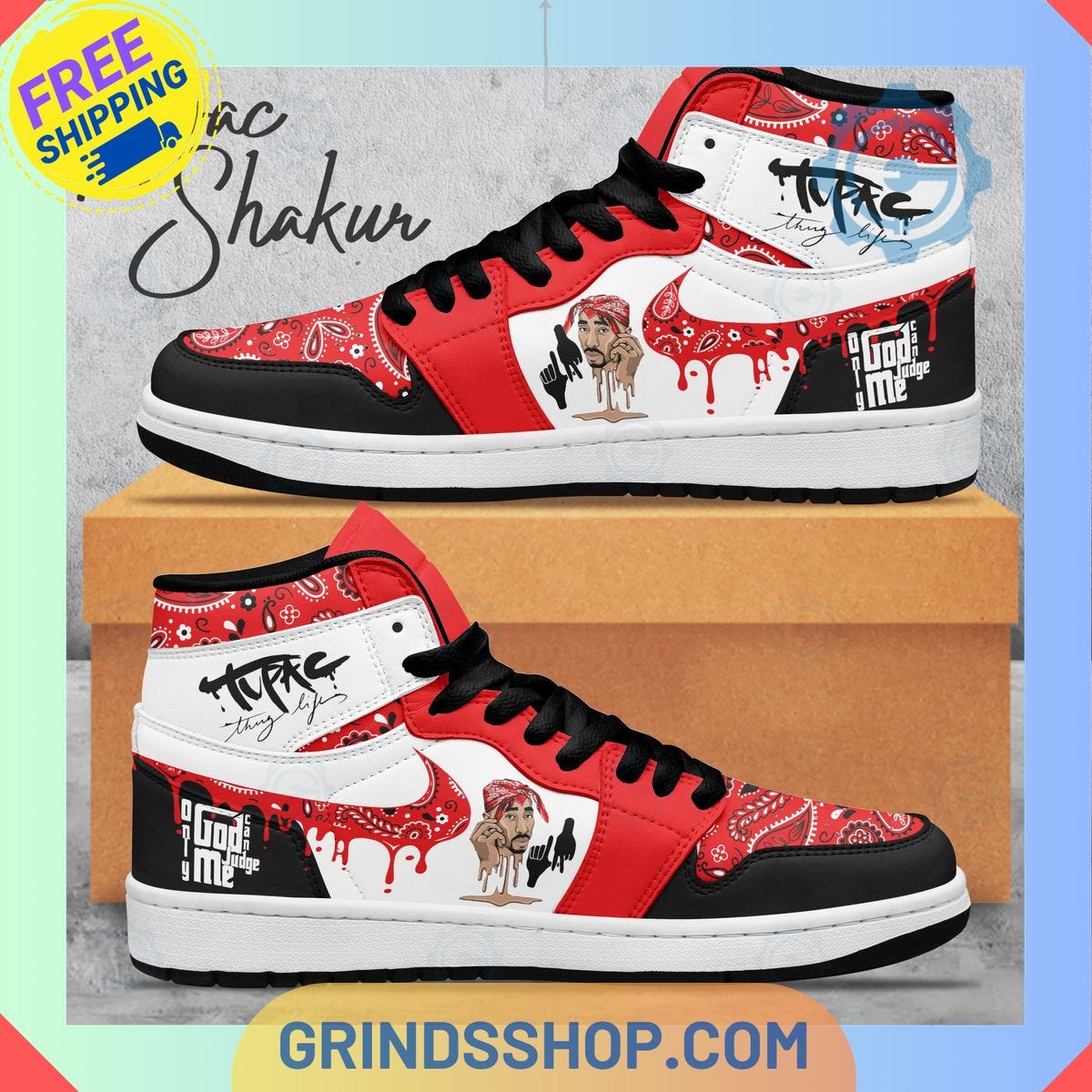 TUPAC SHAKUR AMERICAN RAPPER NIKE AIR JORDAN 1 | by Ileouaraso | Apr ...
