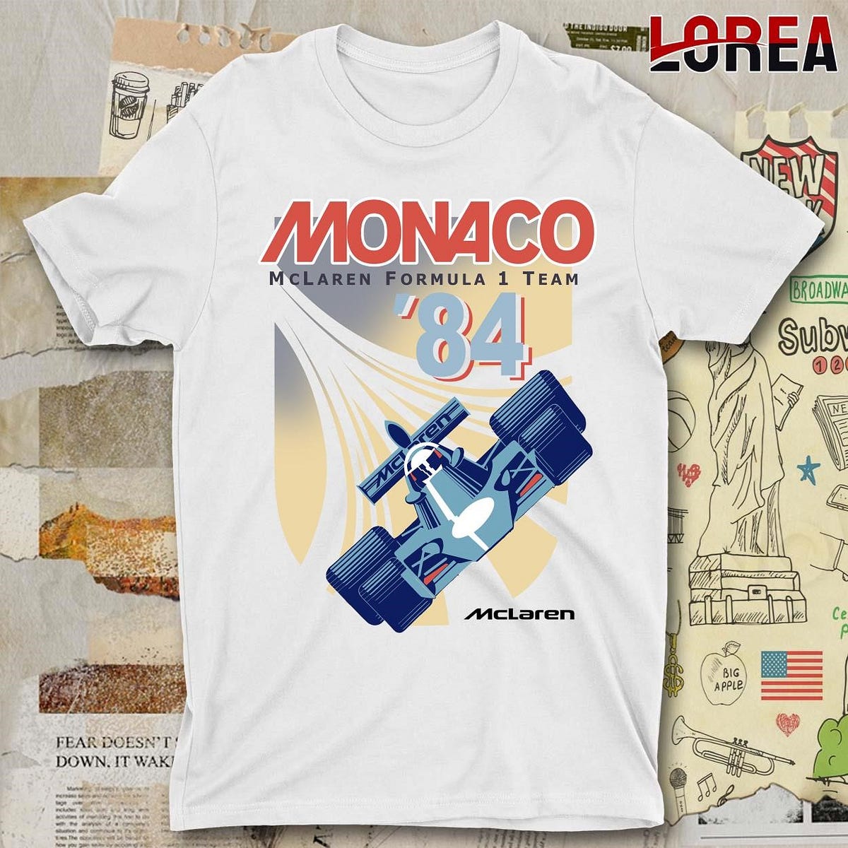 Official Monaco Mclaren Formula 1 Team #84 Abercrombie graphic t-shirt ...