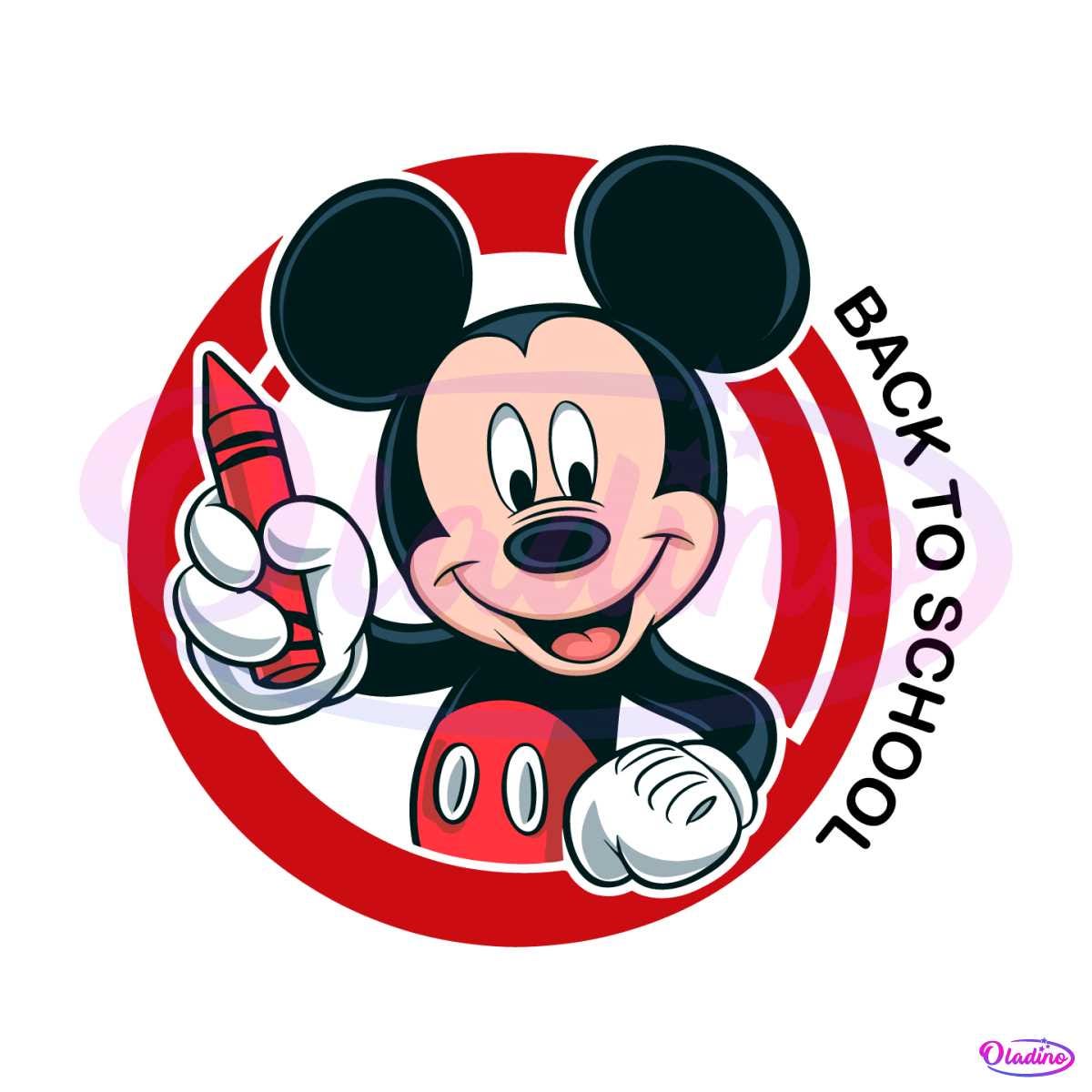 Mickey Mouse Disney Back To School SVG - Terri Wade - Medium