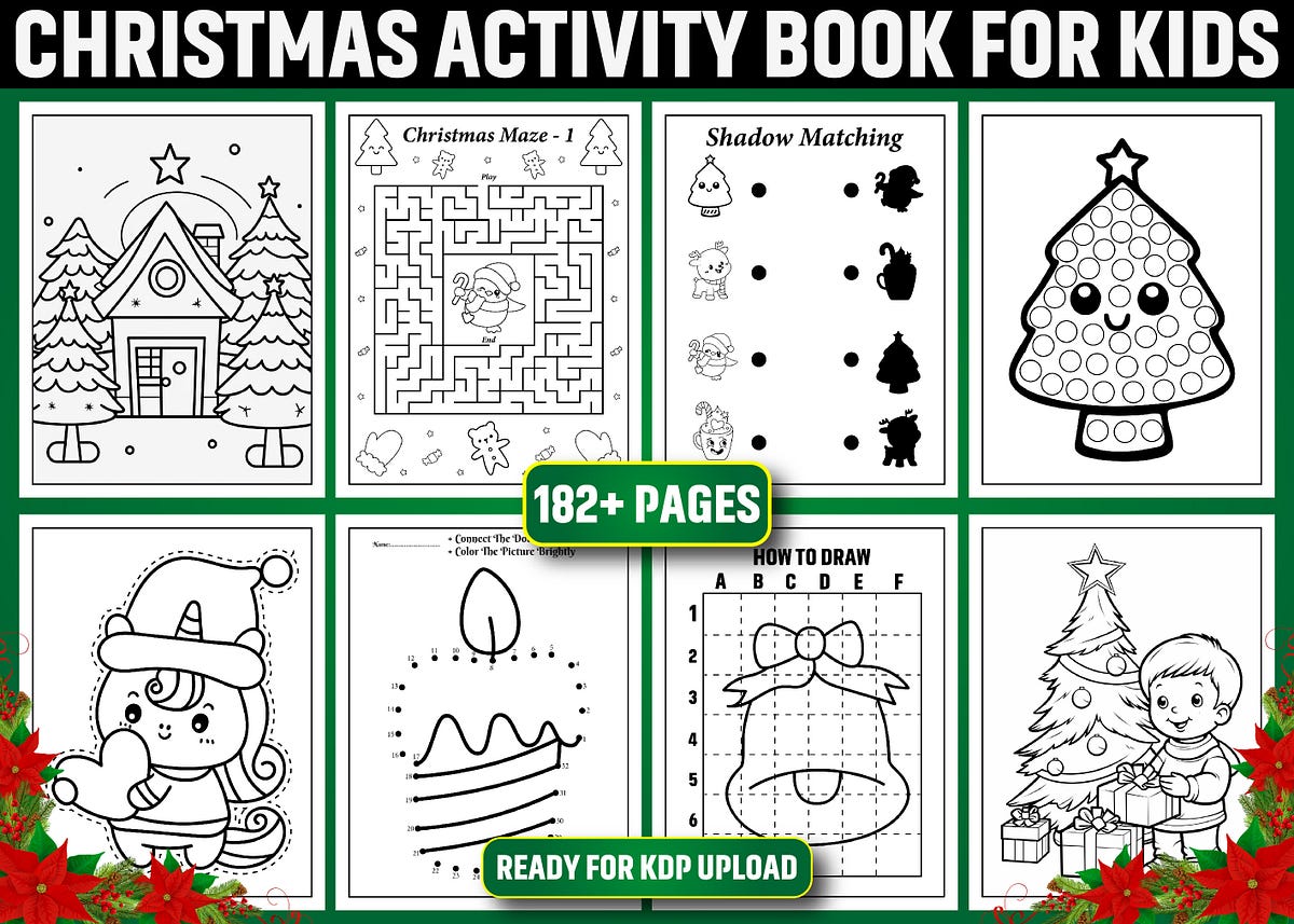 Christmas Activity Book for Kids Vol — 2 Free | by Auroraskye | Aug ...