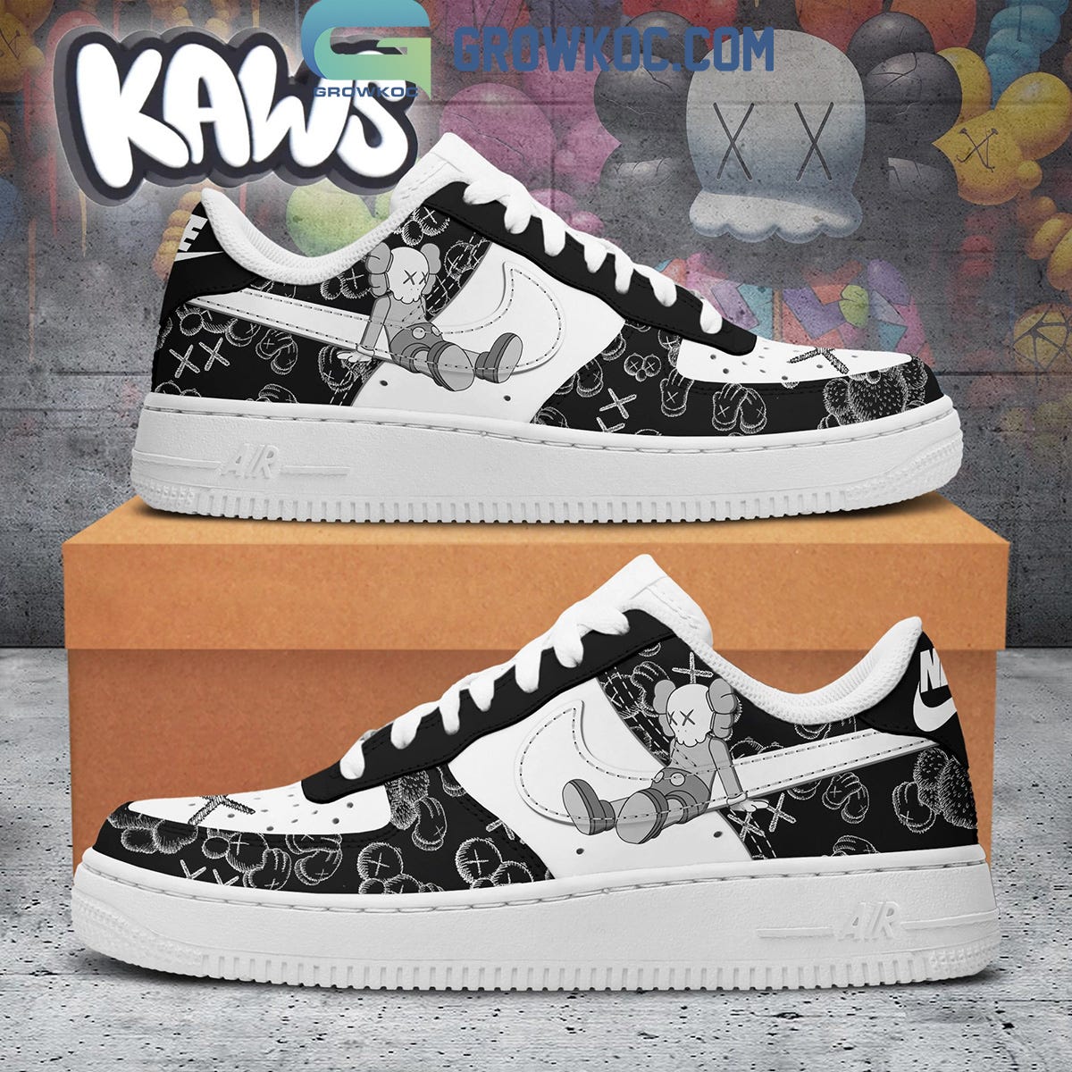 Kaws Design Love Fan Air Force 1 Shoes | by Growkocstore | Medium