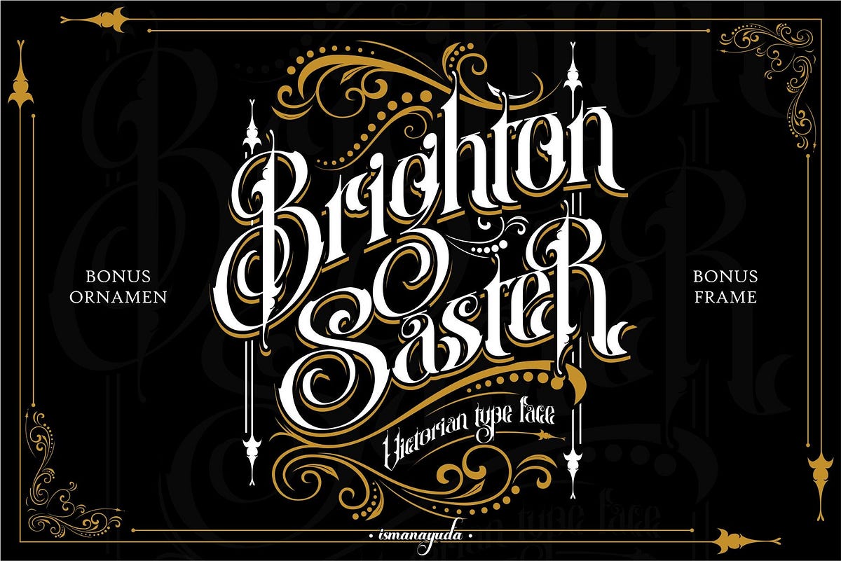 Brighton Saster Font - Arttechtom - Medium