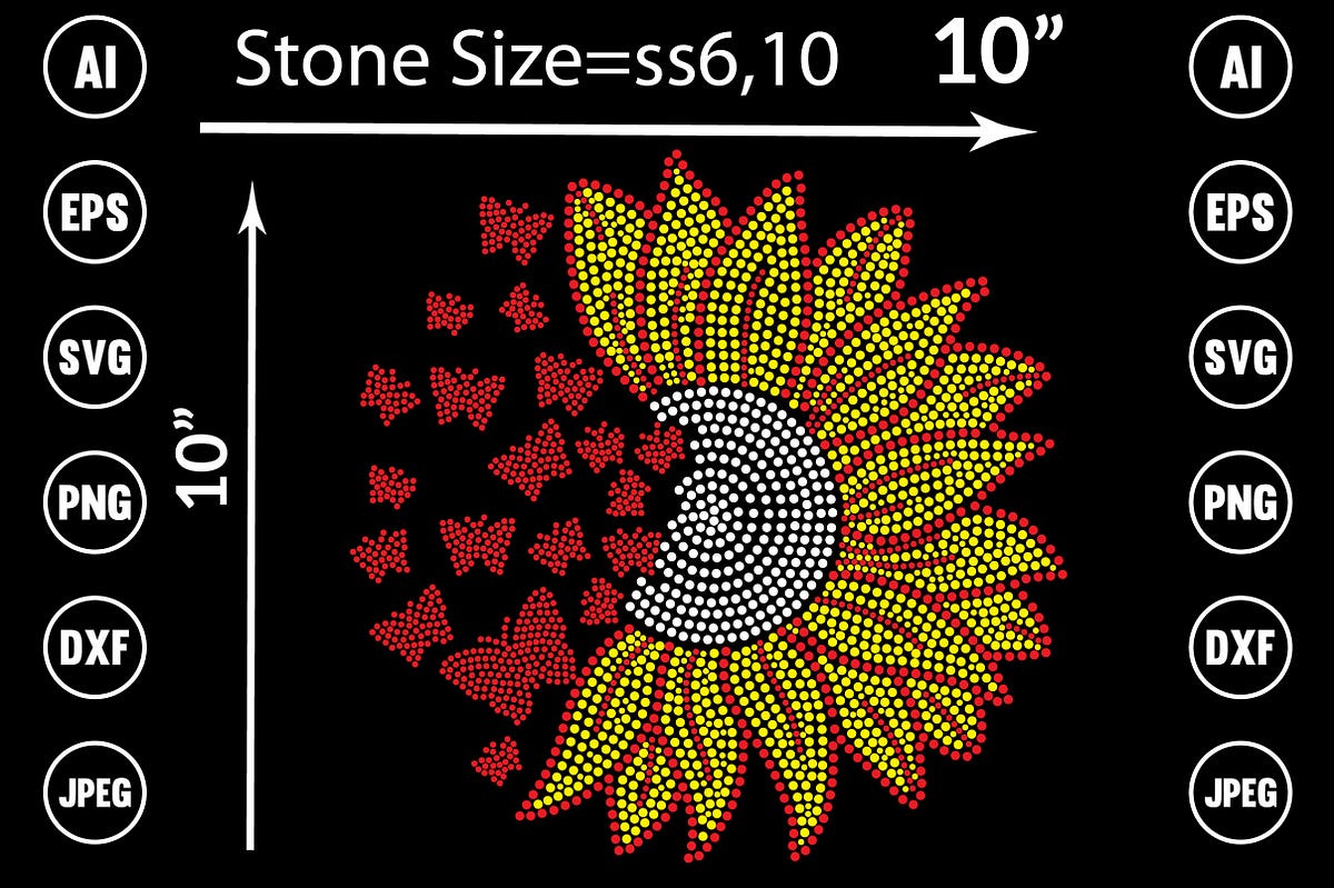 Sunflower Rhinestone Template Free | by Mehojemadaz | Oct, 2024 | Medium