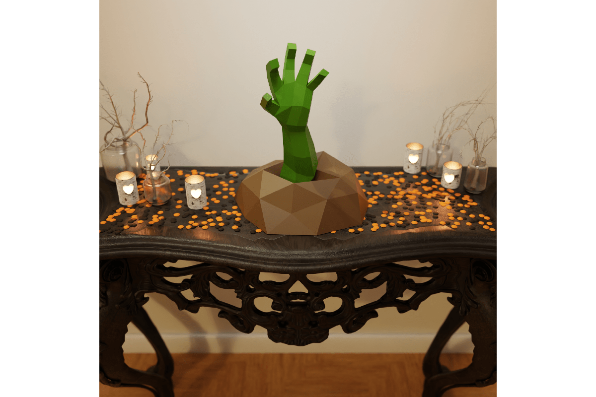3D Papercraft Spooky Hand from Ground | by Kunlee | Mar, 2024 | Medium