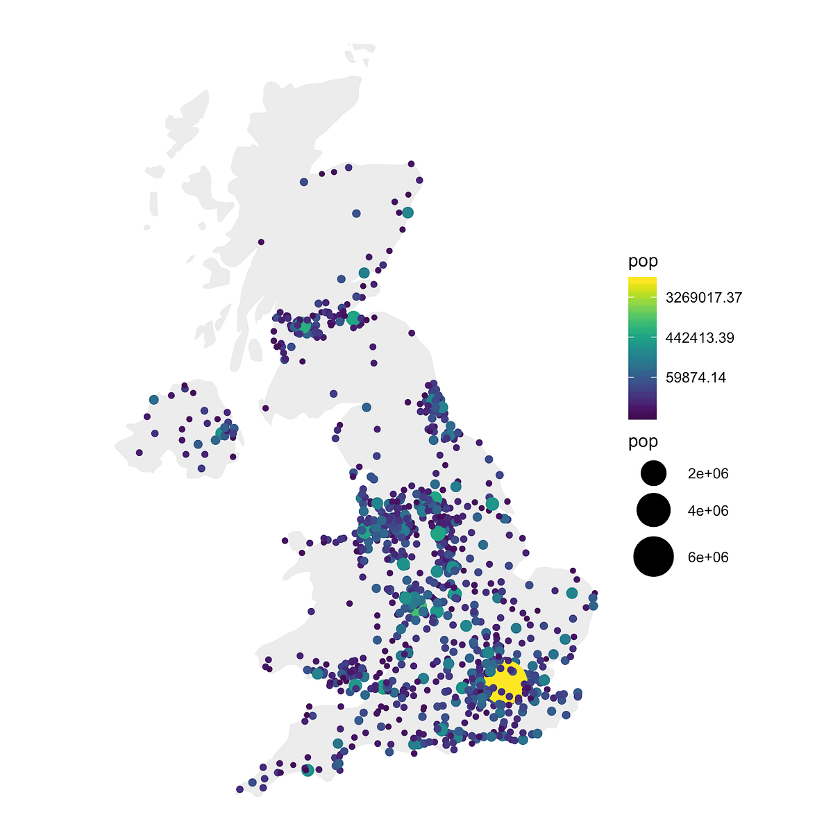 Bubble map with ggplot2. This post explains how to build a… | by Ambuj ...