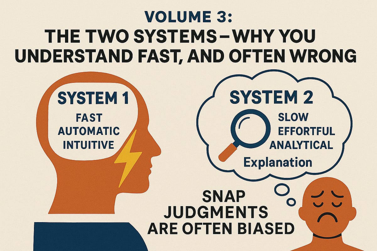 Volume 3: The Two Systems-Why You Understand Fast, and Often Wrong ...