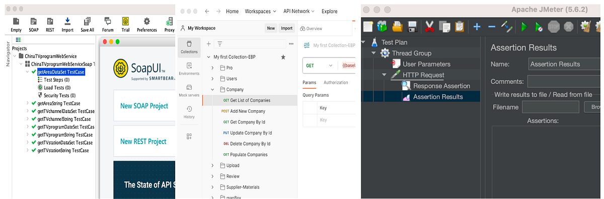 Summary Of Api Testing Tools Soapui Postman And Jmeter By Libby Wu