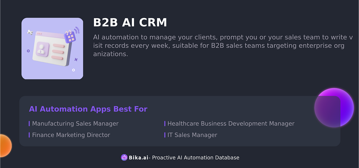 Revolutionize Team Efficiency Using B2B AI CRM Tools | by Bika.ai | Sep, 2024 | Medium