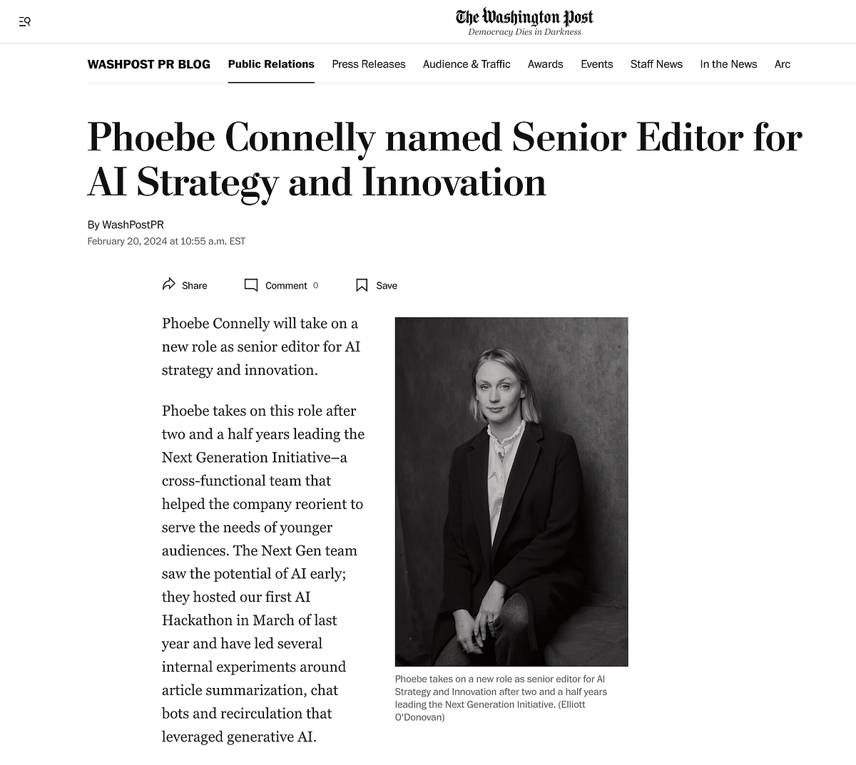 The Washington Post presenta su nueva Editora Senior de Estrategia e ...