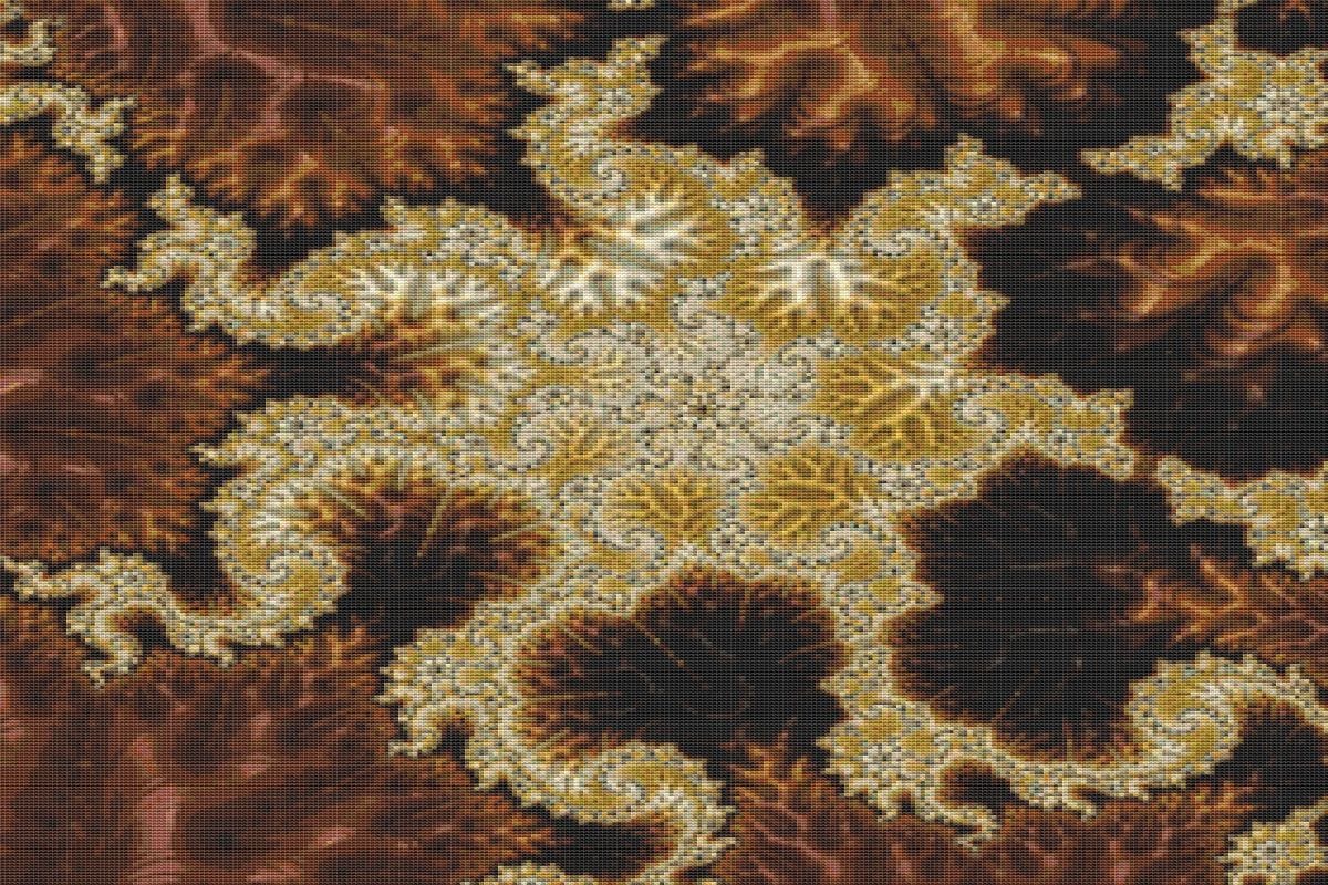 Fractal Cross Stitch Pattern — Brown (Cross Stitch Patterns) | by ...