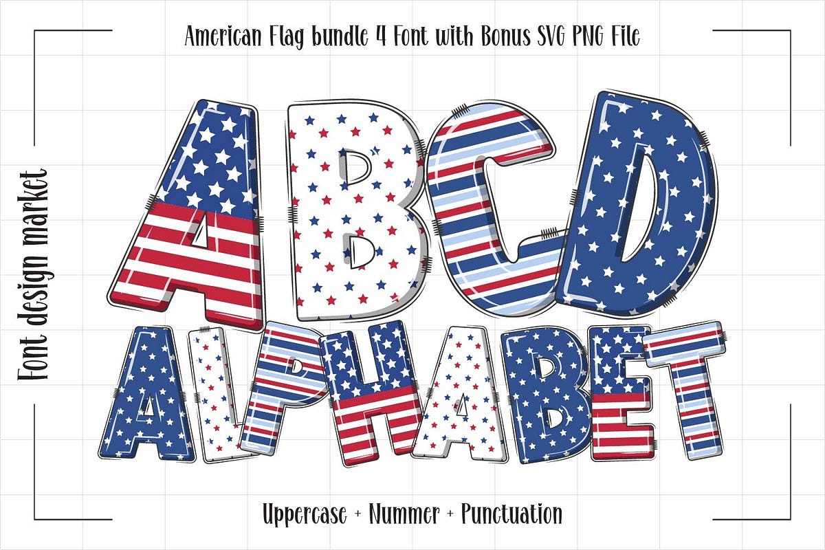American Flag Font | by Lilyluminate | May, 2024 | Medium