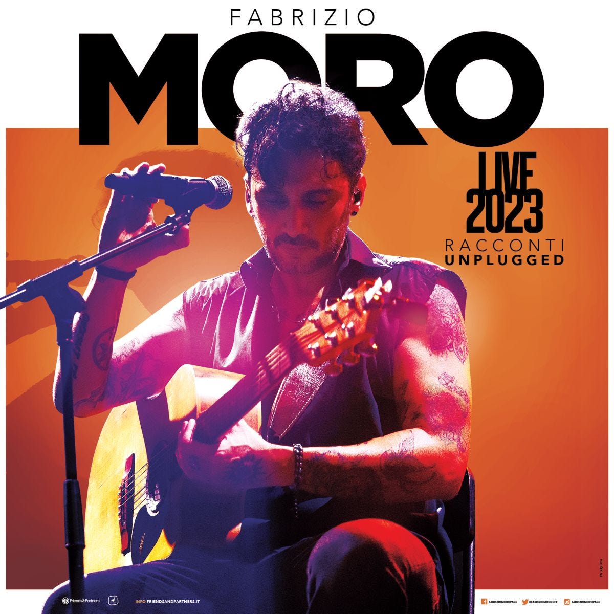 Fabrizio Moro Torna In Tour Da Marzo Con Live 2023 Racconti Unplugged