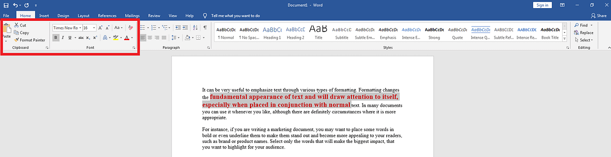 How To Use Format Text In MS Word | by office setup | Medium