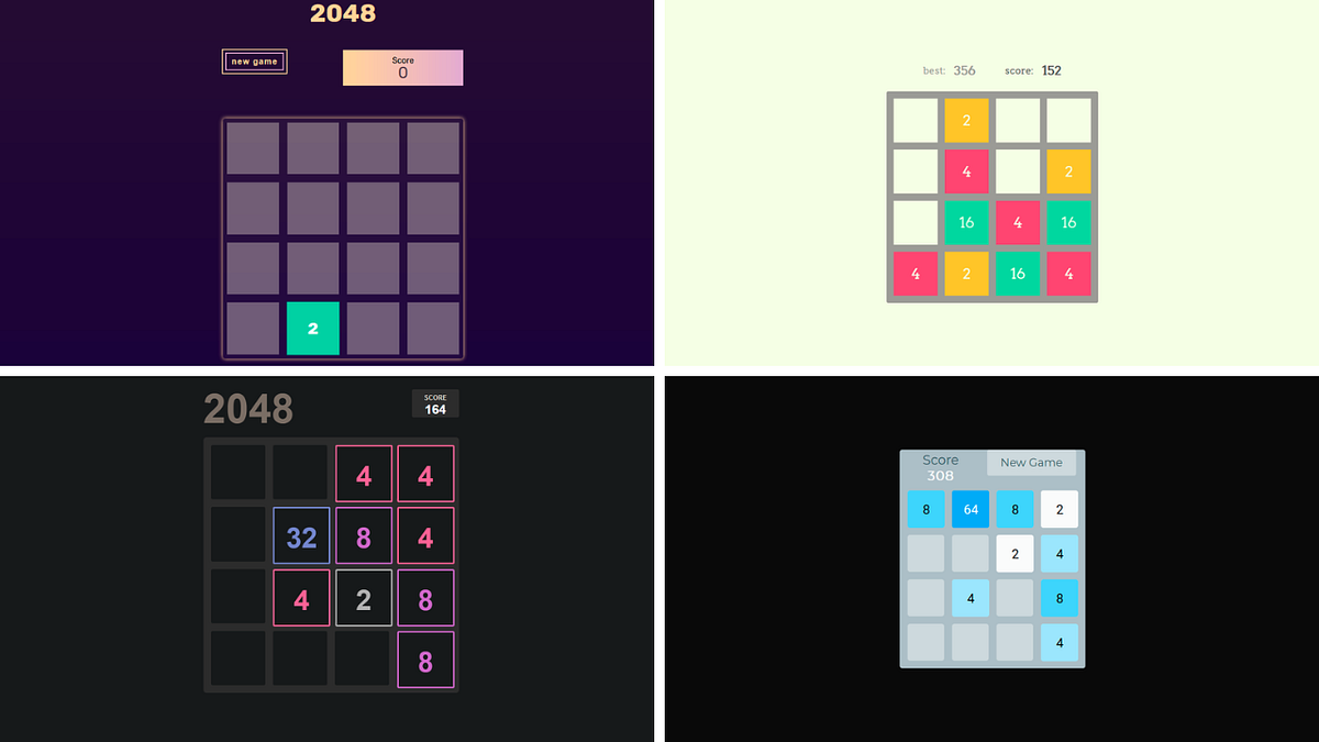 Discover 7 JavaScript 2048 Games | by CSS Monster | Medium