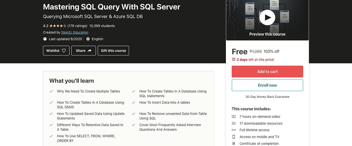 Mastering SQL Query With SQL Server | Free Premium Course | by FresherCooker.in | FresherCooker ...