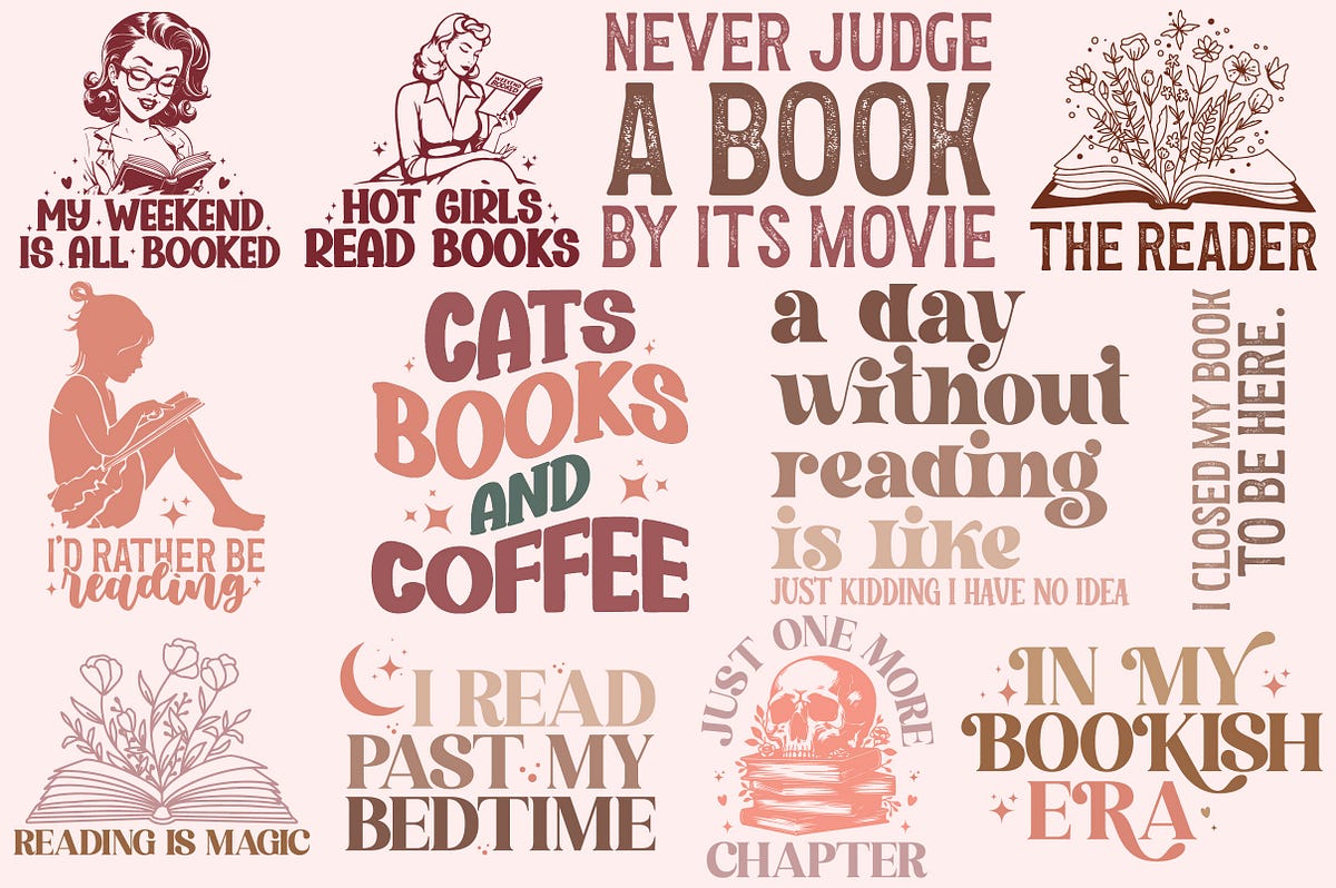 Book SVG PNG Bundle Free Download | by Cybercanvas | Medium