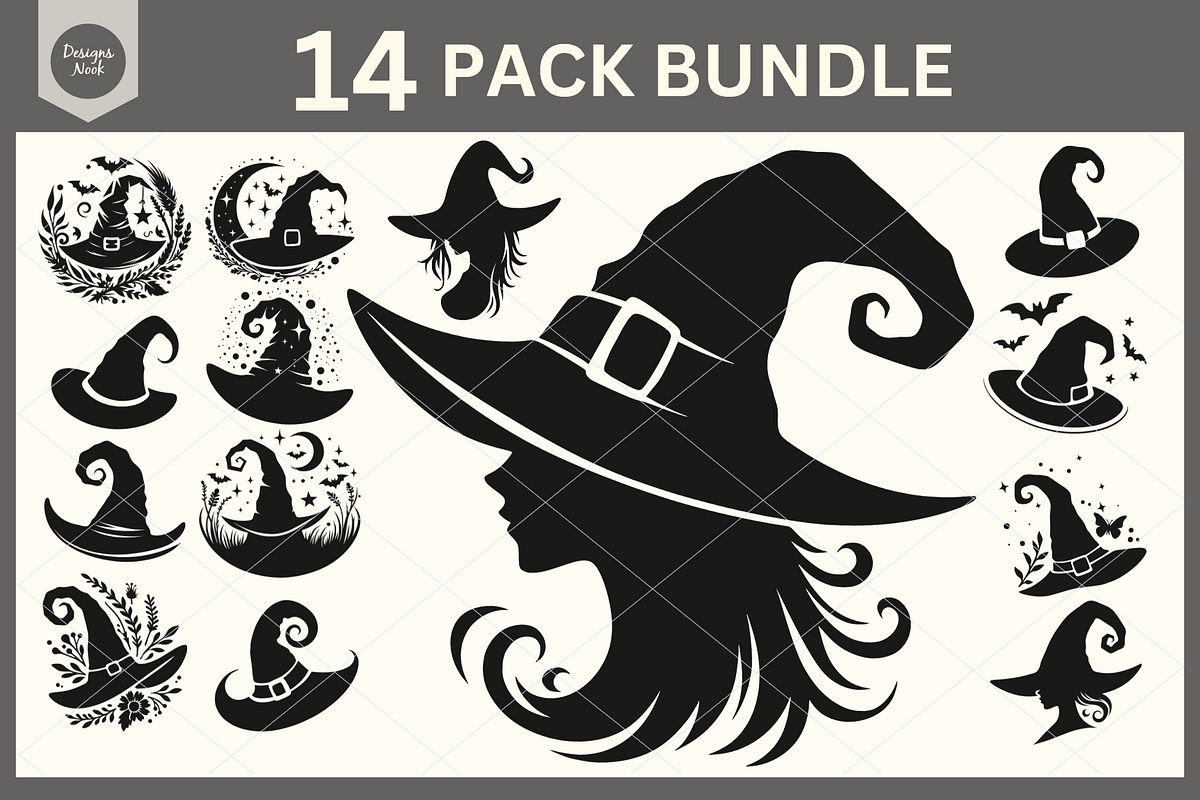 Witch Hat SVG File Clipart Silhouette Free | by Blazebloom | Sep, 2024 ...