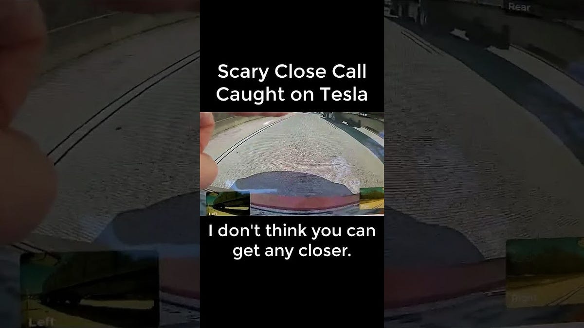 Scary Close Call Caught on Tesla | Teslacam Live - TeslaCam Live - Medium