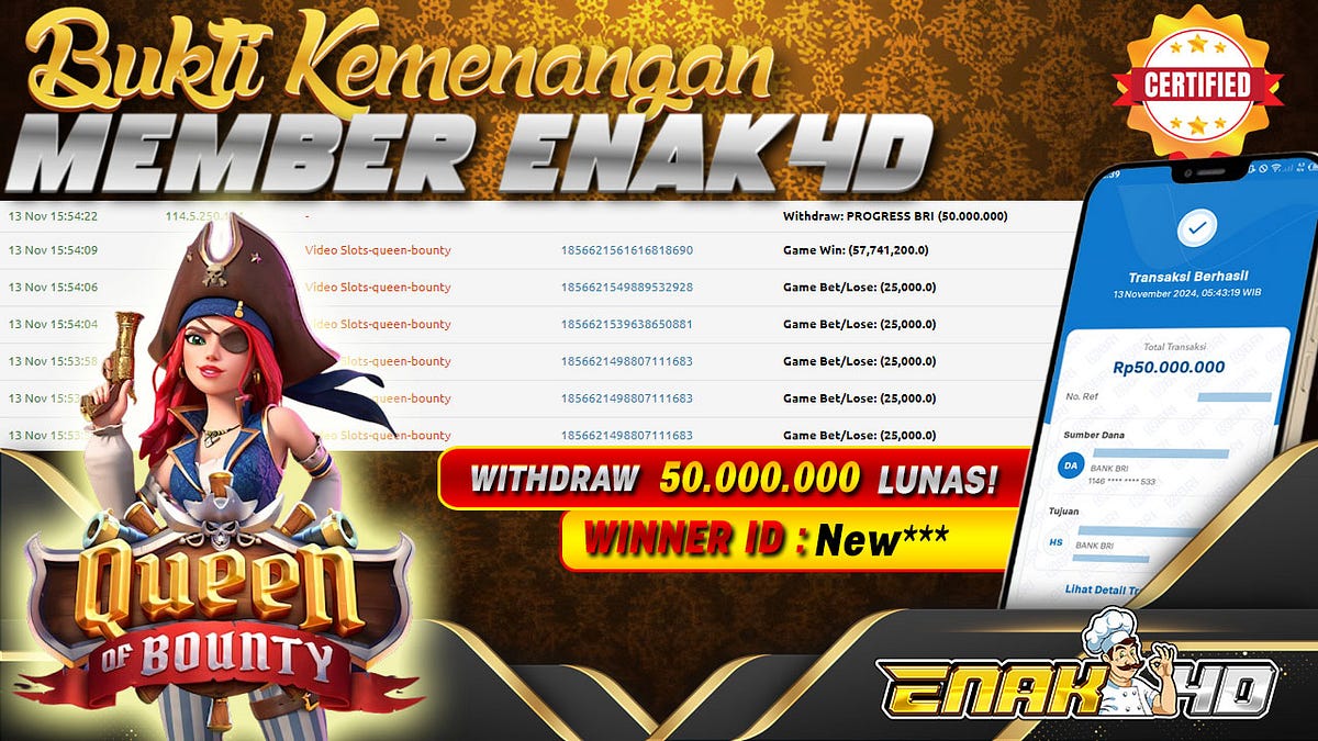 ENAK4D Situs Judi Online Yang Pasti Membayar Semua Kemenangan Member Sampai Lunas! | by Bukti ...