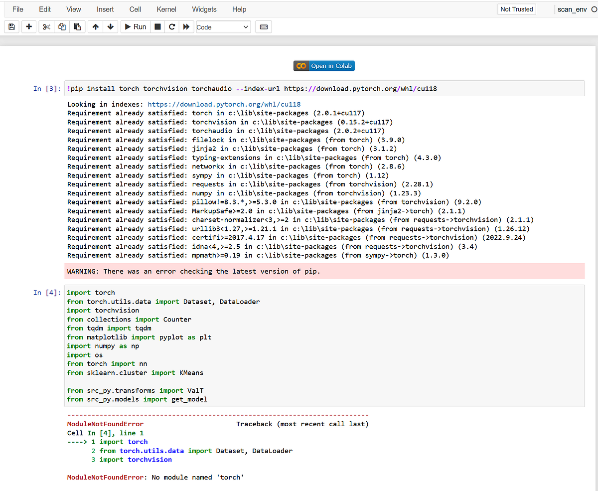 No module named ‘torch’ in Jupyter Notebook although pytorch is installed | by Ted James | Medium