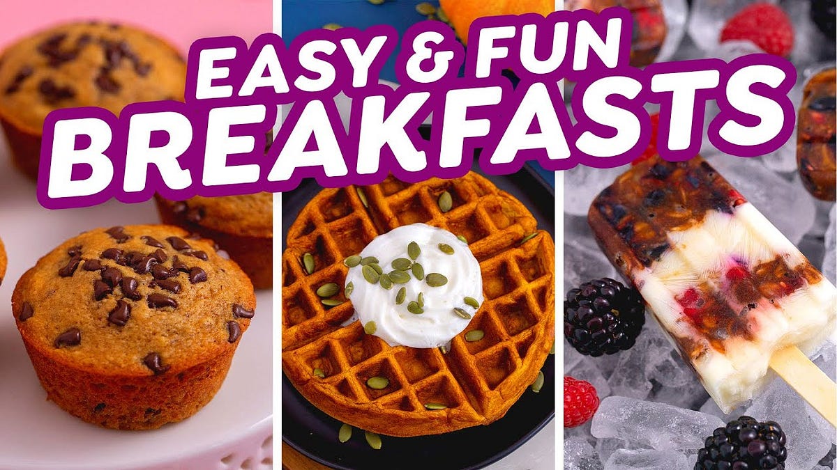 3 Easy & Fun Breakfast Ideas — Waffles, Muffins & Popsicles! | by ...