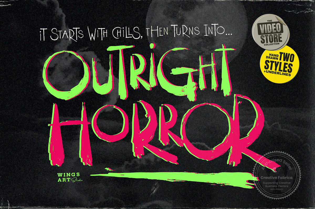 Outright Horror Font - Avaastral - Medium