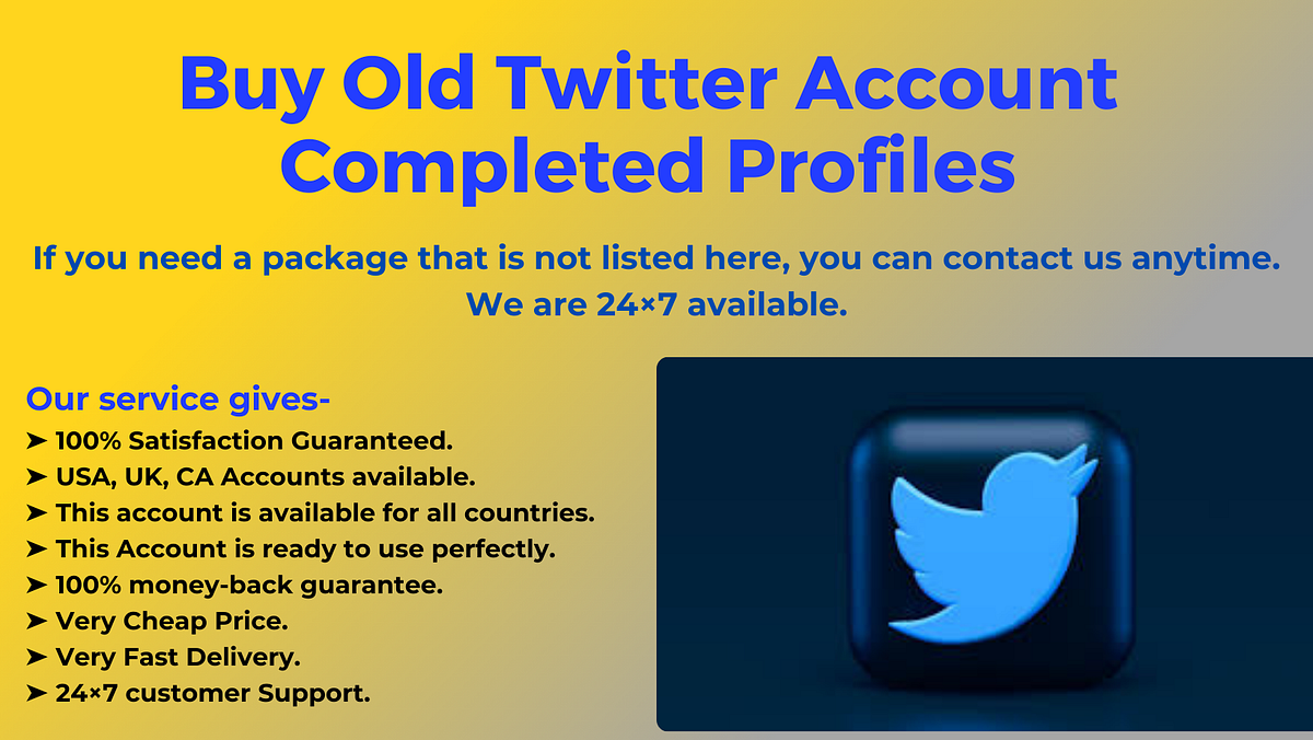 Buy Old Twitter Account From Localsmmshop | by Ruth Evans | May, 2024 ...