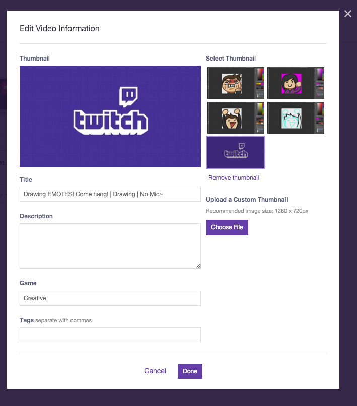 Upload Custom Thumbnails for Your VODs | by Twitch | Twitch Blog | Medium