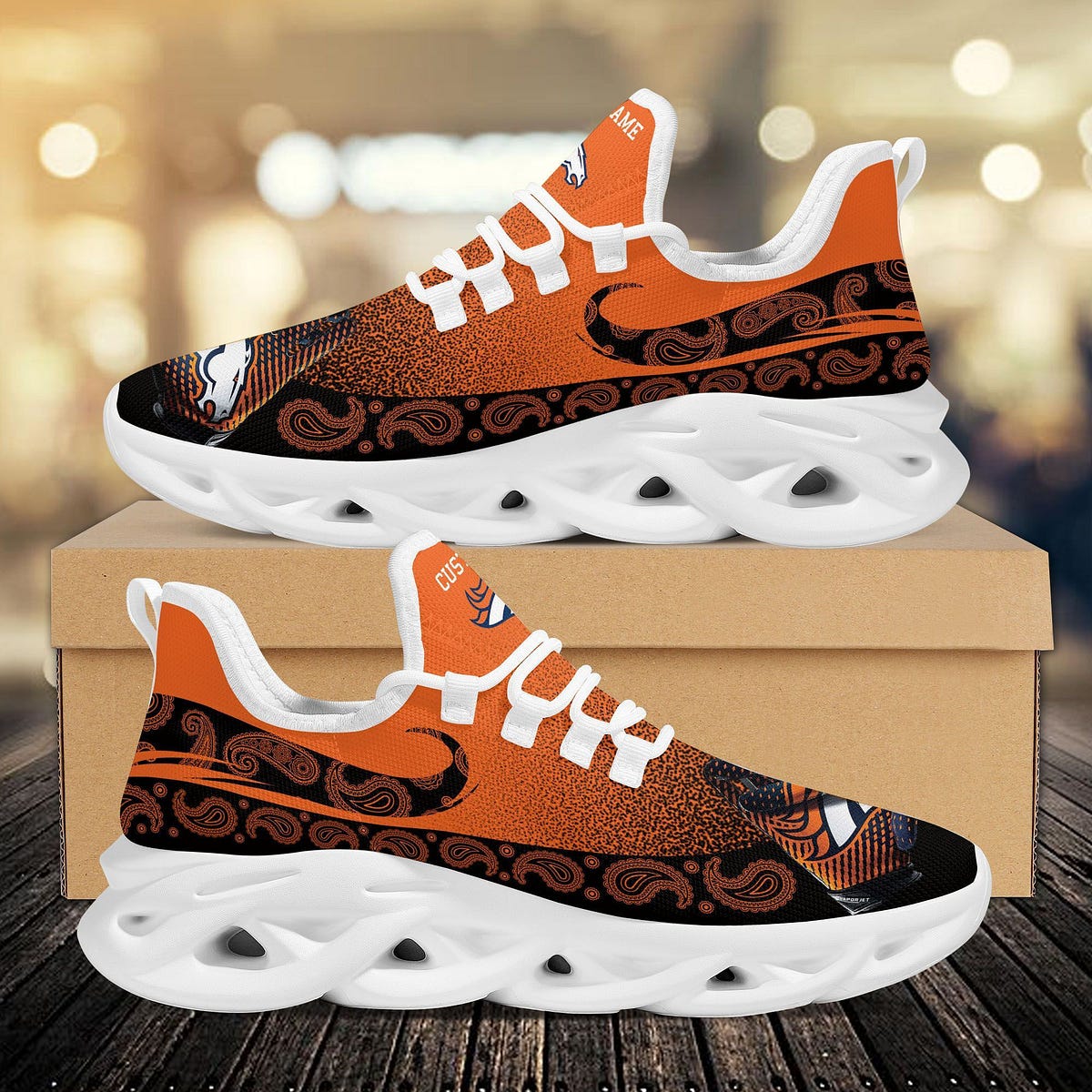 Denver Broncos Custom Name Sport Max Soul Sneaker Shoes For Fans 2024 ...
