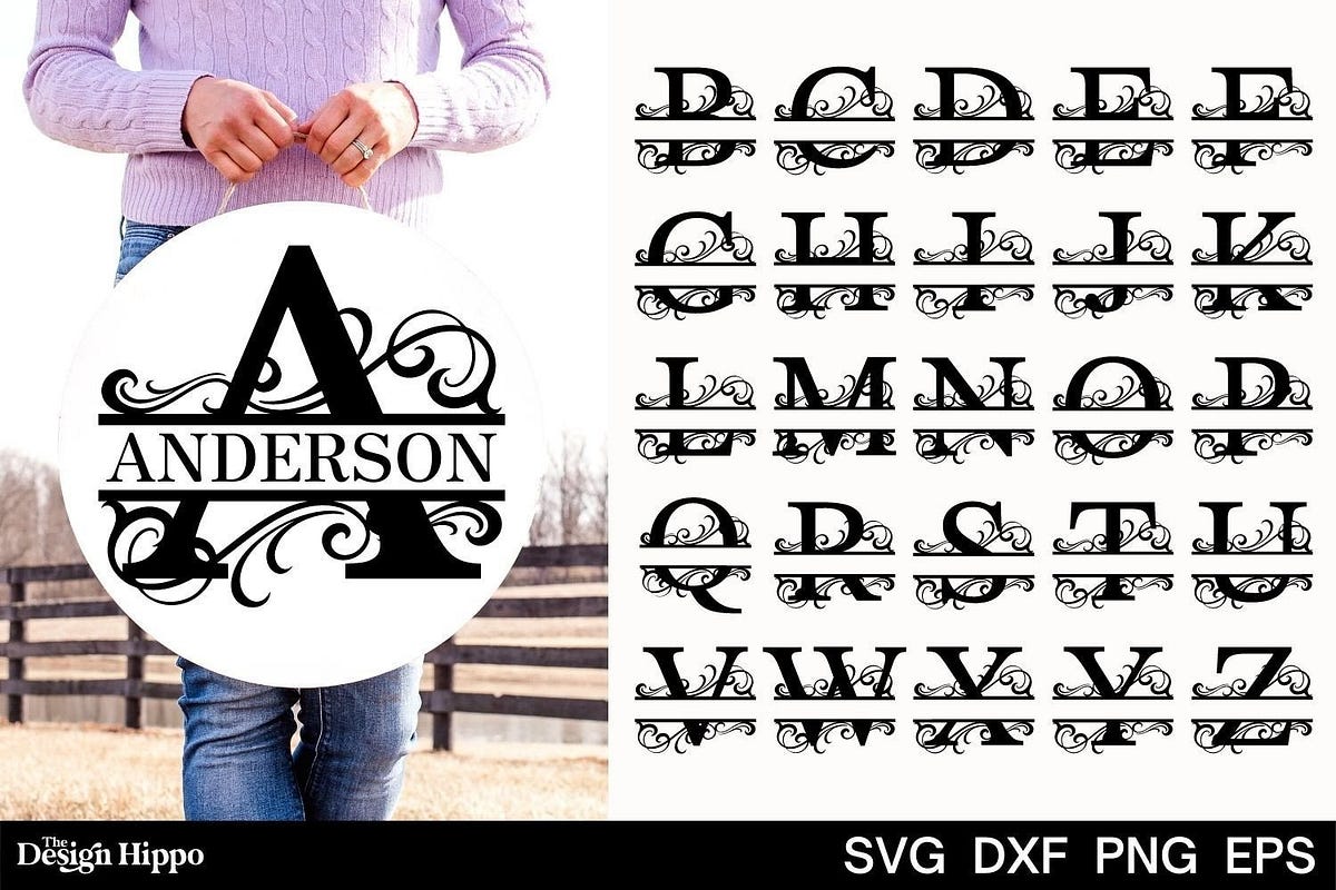 Split Monogram SVG | a-Z Alphabet Font Free | by Pixelpete98 | Jul ...