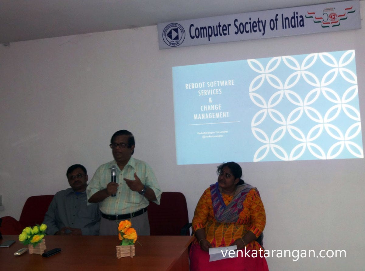 IEEE & CSI talk on Rebooting Software Services | by Venkatarangan ...