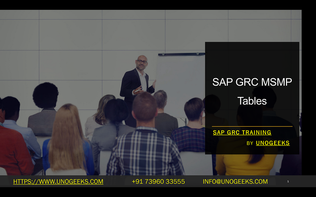 SAP GRC MSMP Tables. Understanding SAP GRC MSMP Tables: Your… | by ...