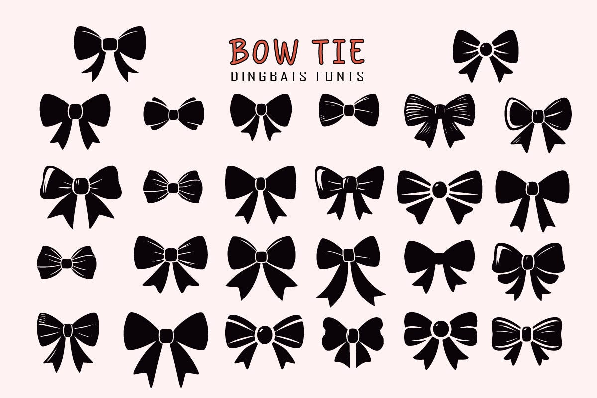 Bow Tie Dingbats Font | by Chloecipher | Apr, 2024 | Medium
