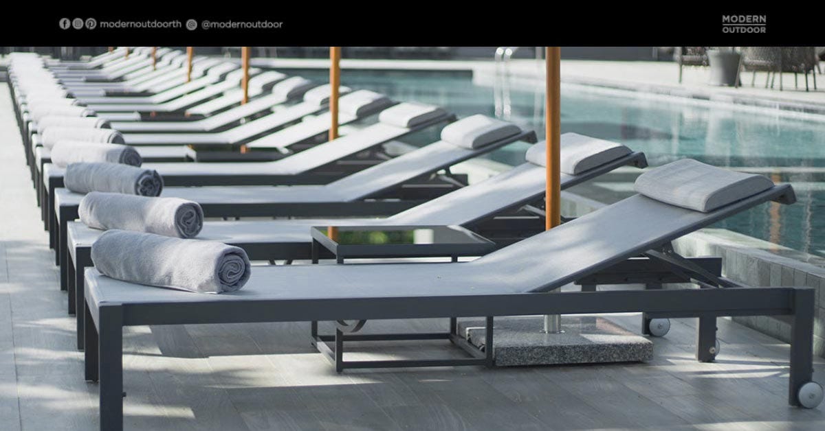 เตียงนอนอาบแดด Lounger รุ่นขายดีจาก modern outdoor - Poom.J - Medium