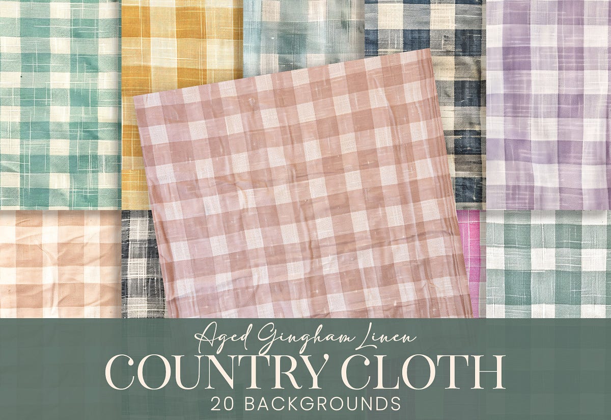 Rustic Gingham Cloth Country Plaid Linen (Digital Background Textures ...