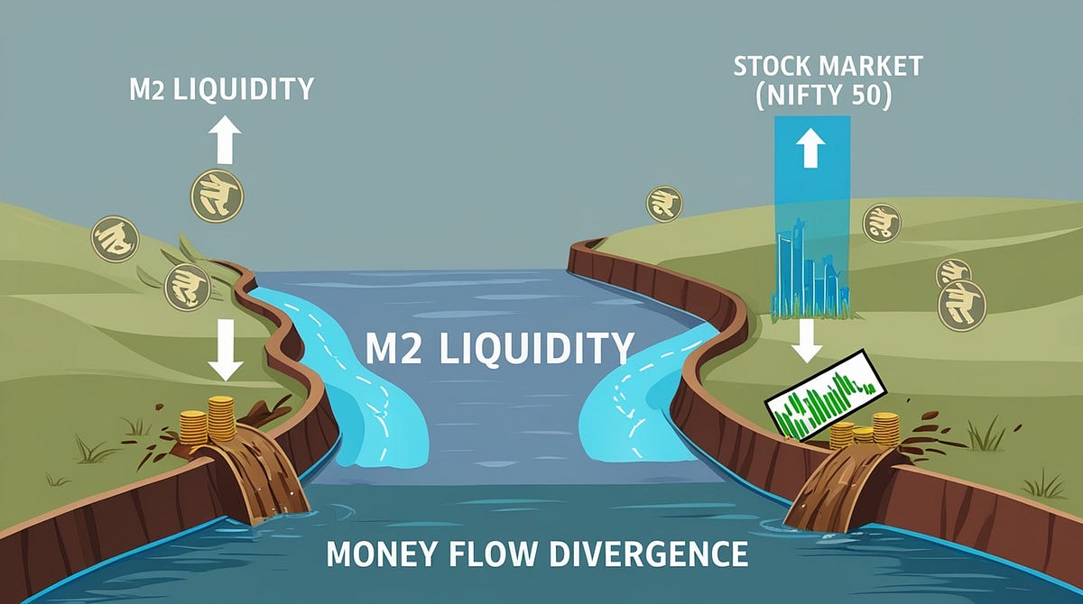Learn how using M2 money flow divergence can help you in stock market ...