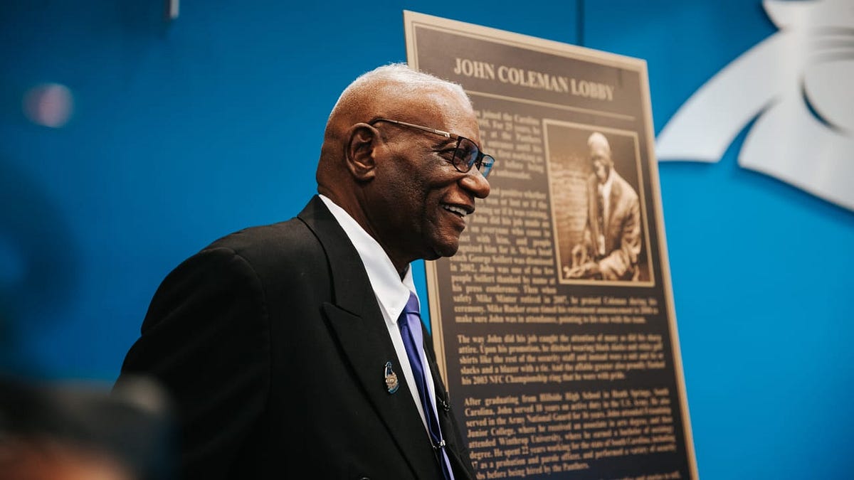 Panthers honor John Coleman with lobby dedication CHARLOTTE — The ...