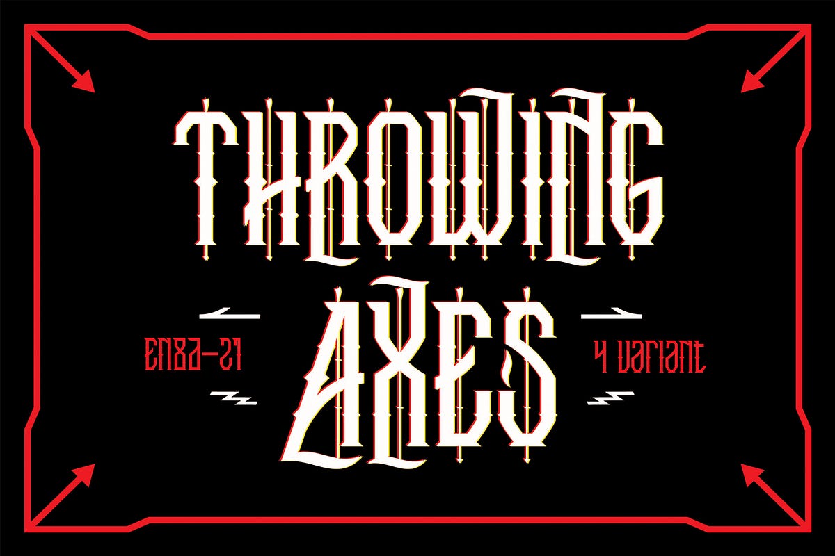 Throwing Axes Font | by Avaastral | Medium