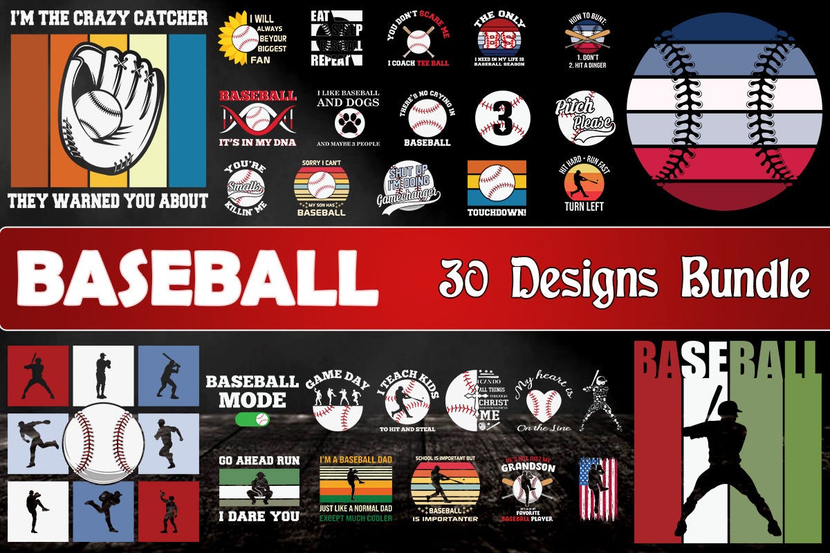 Baseball Bundle SVG 30 Designs | by Pixelpetal | Jul, 2024 | Medium