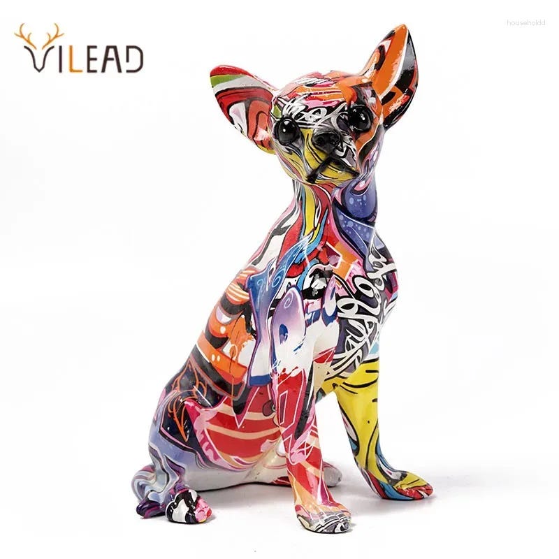 Vilead Resin Graffiti Chihuahua Dog: Urban Chic Unleashed! | by Britney ...