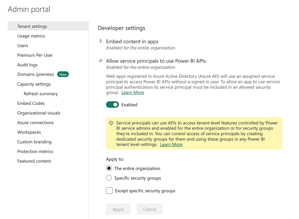 How to use service principal authentication to access Microsoft Fabric ...