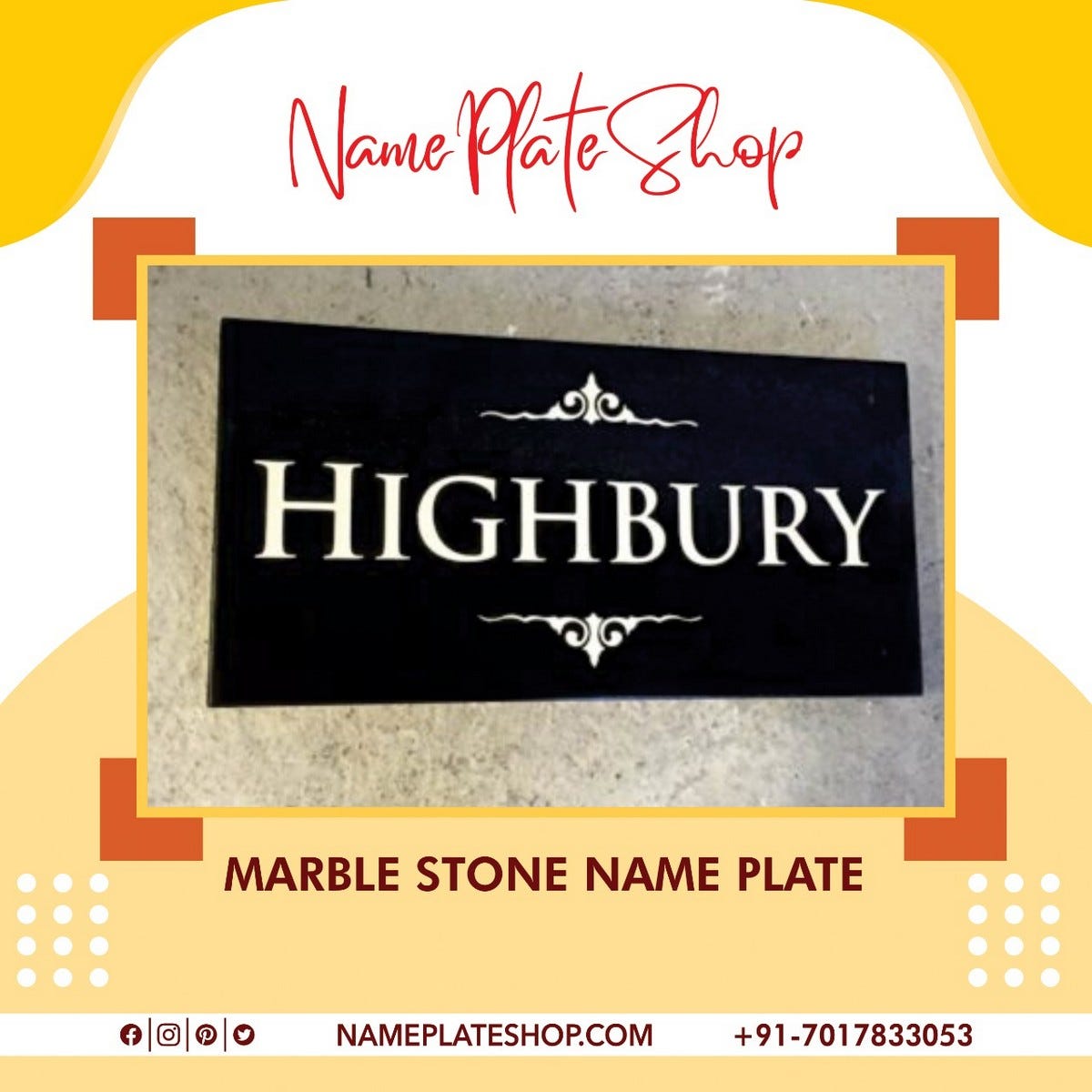 Name Plate Designs For Home On Stone