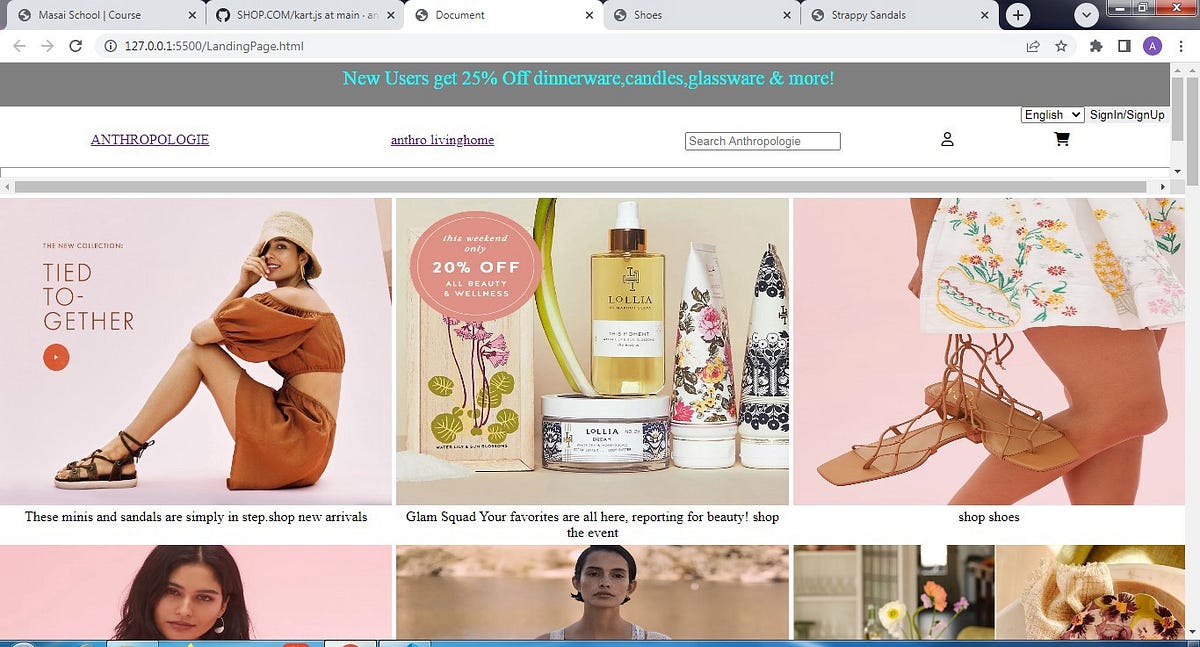Project Anthropologie Clone. This is my first project at Masai… | by ...